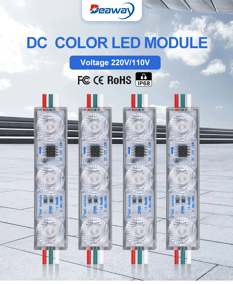 Rgb Full Color 1.2w 12v Control Outdoors Ip68 Waterproof 3030 3led Smd ...