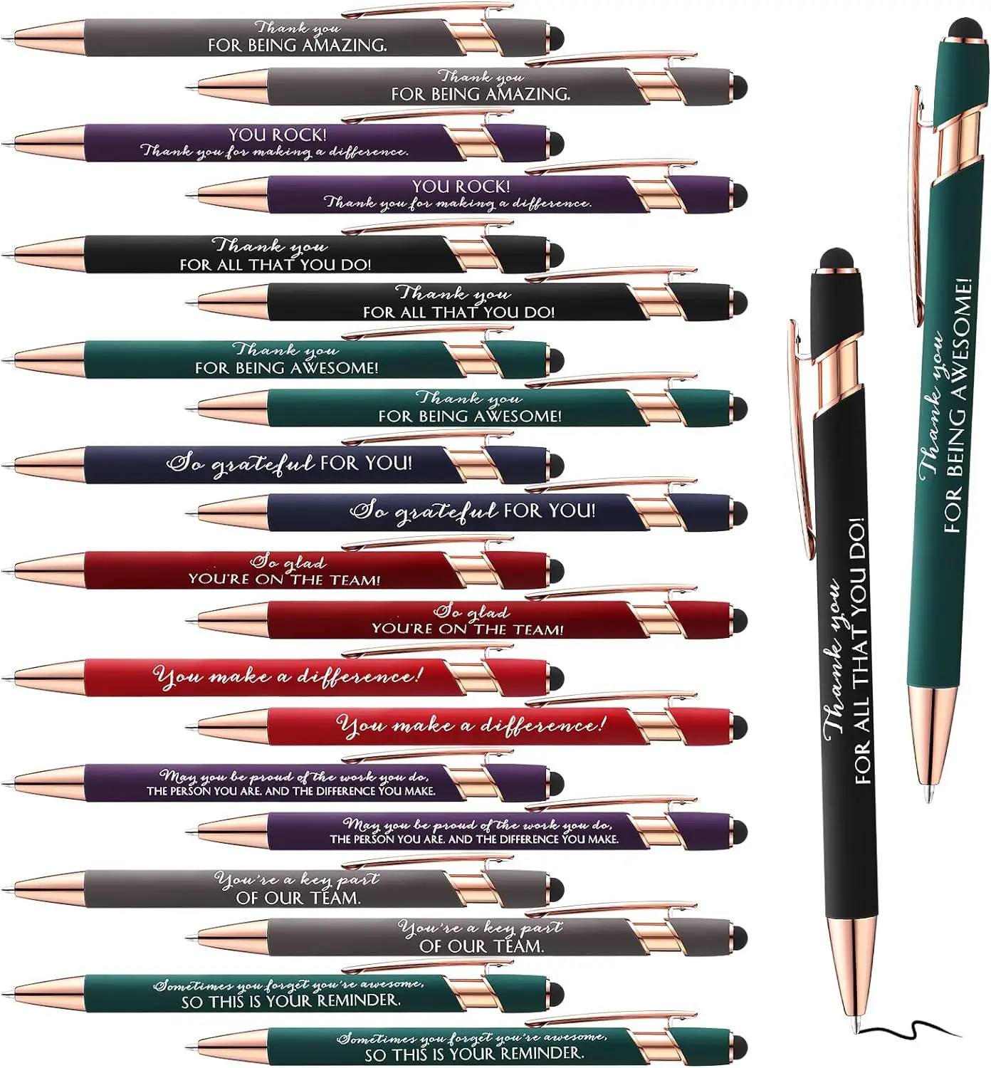 Promotional Custom Logo Metal Ballpoint Pens - Multi-Functional Soft ...