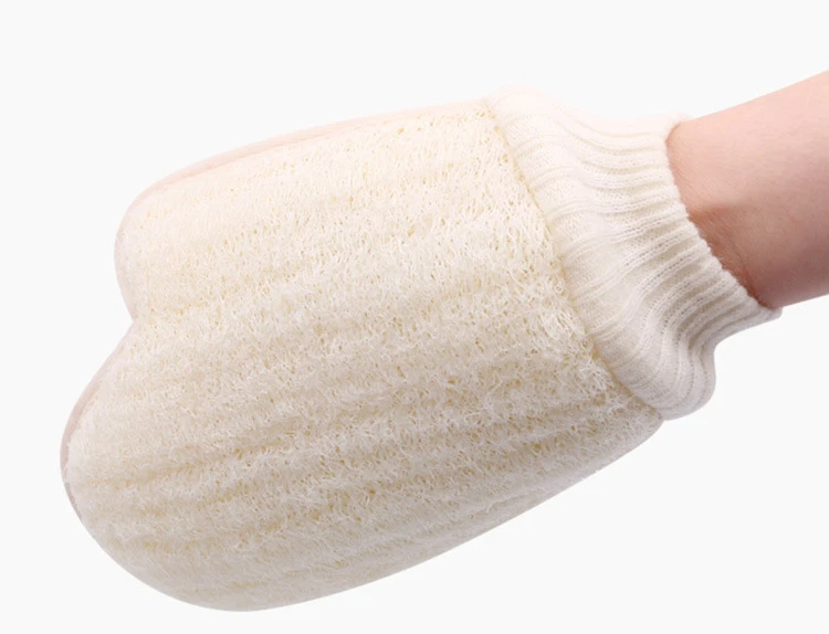 Natural Lufa Best Dead Skin Cell Remover Loofah Sponge Mitten Body Massager Exfoliating Bath