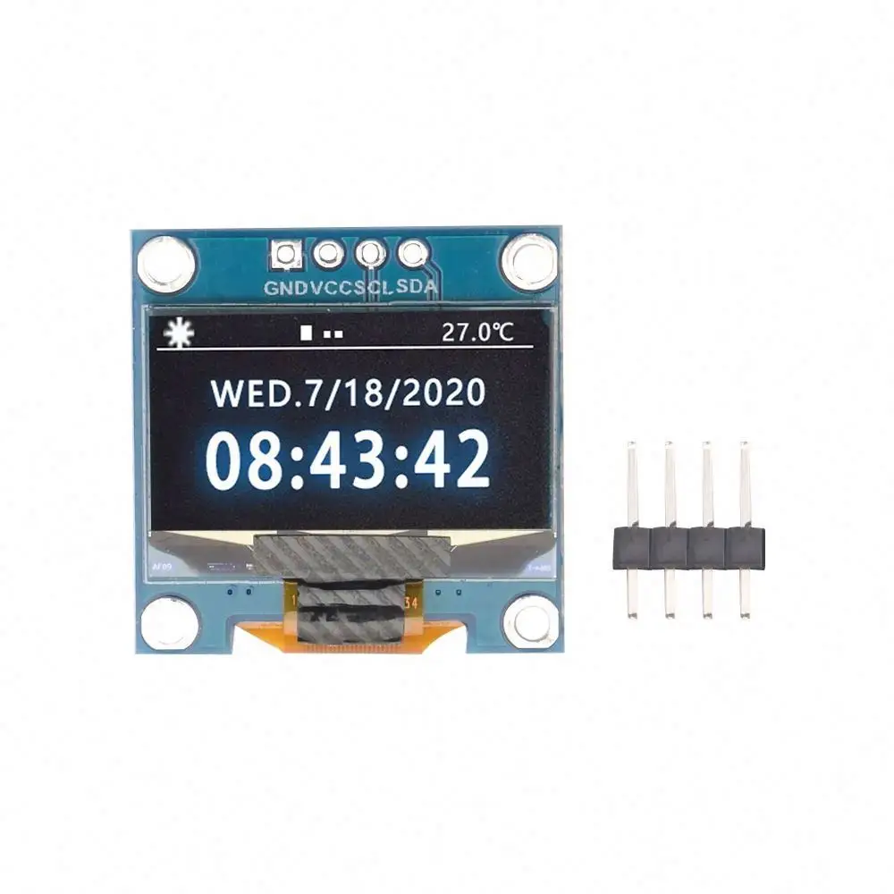 0.96 inch 4Pin IIC I2C Serial 128x64 OLED LCD Display White Screen ...