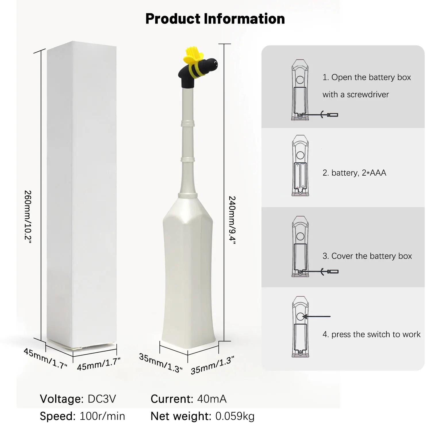 Electric Tomato Pollination Tool Bee Pollinator For Flowering Fruits ...