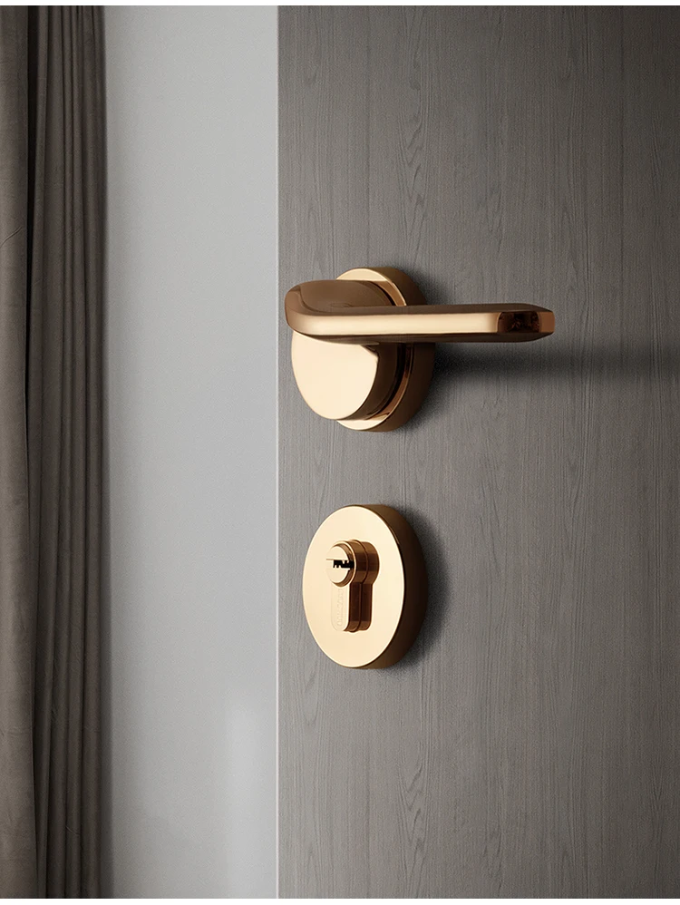 Luxury Zinc Alloy Internal Lever Door Handles for Projects Pvd Gold ...