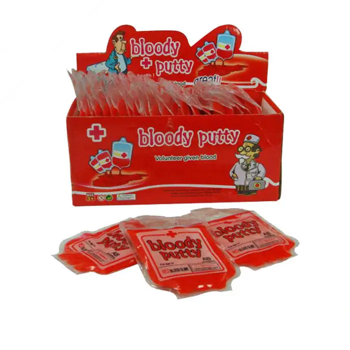 Bloody Putty Joke Toy Halloween Blood Bags Red Blood Slime Silicone ...