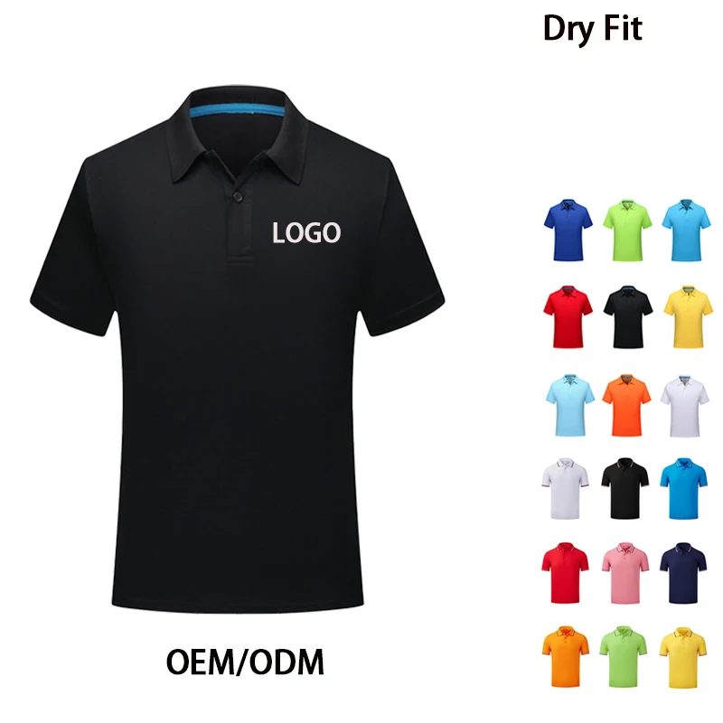 Wholesale 100% Polyester Polo Shirts with Custom Embroidery