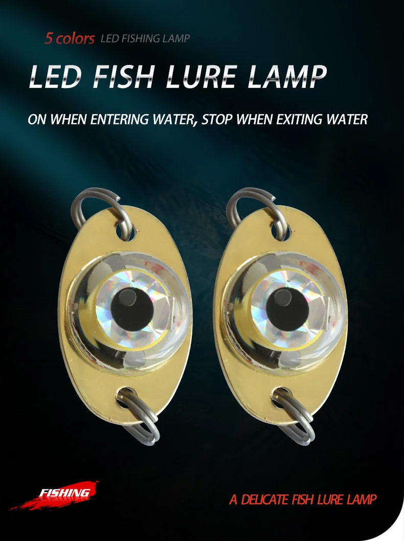 New 5g Mini 200 Hours Led Deep Drop 1000m Underwater Eye Shape Fishing ...