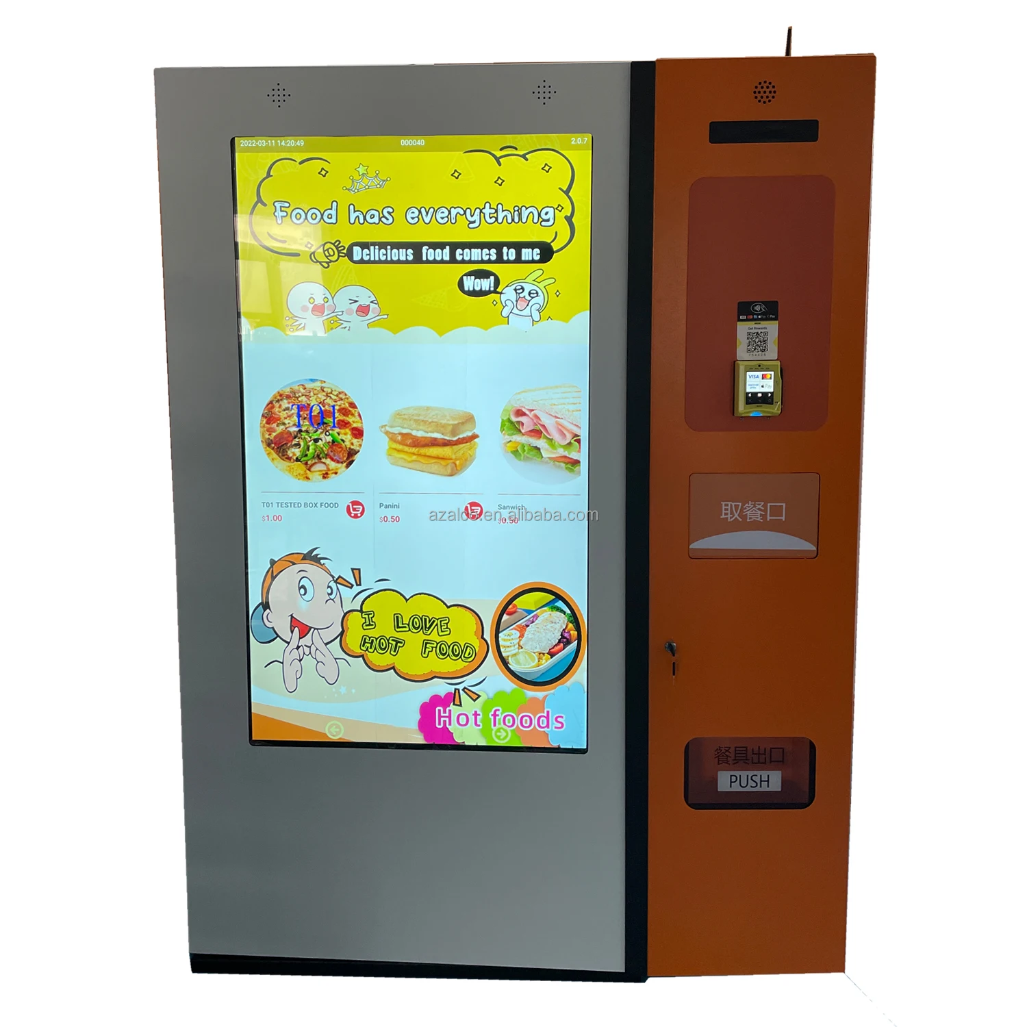 Big Size SCREEN Hot Smart Pasta Spaghetti Food Vending Machine