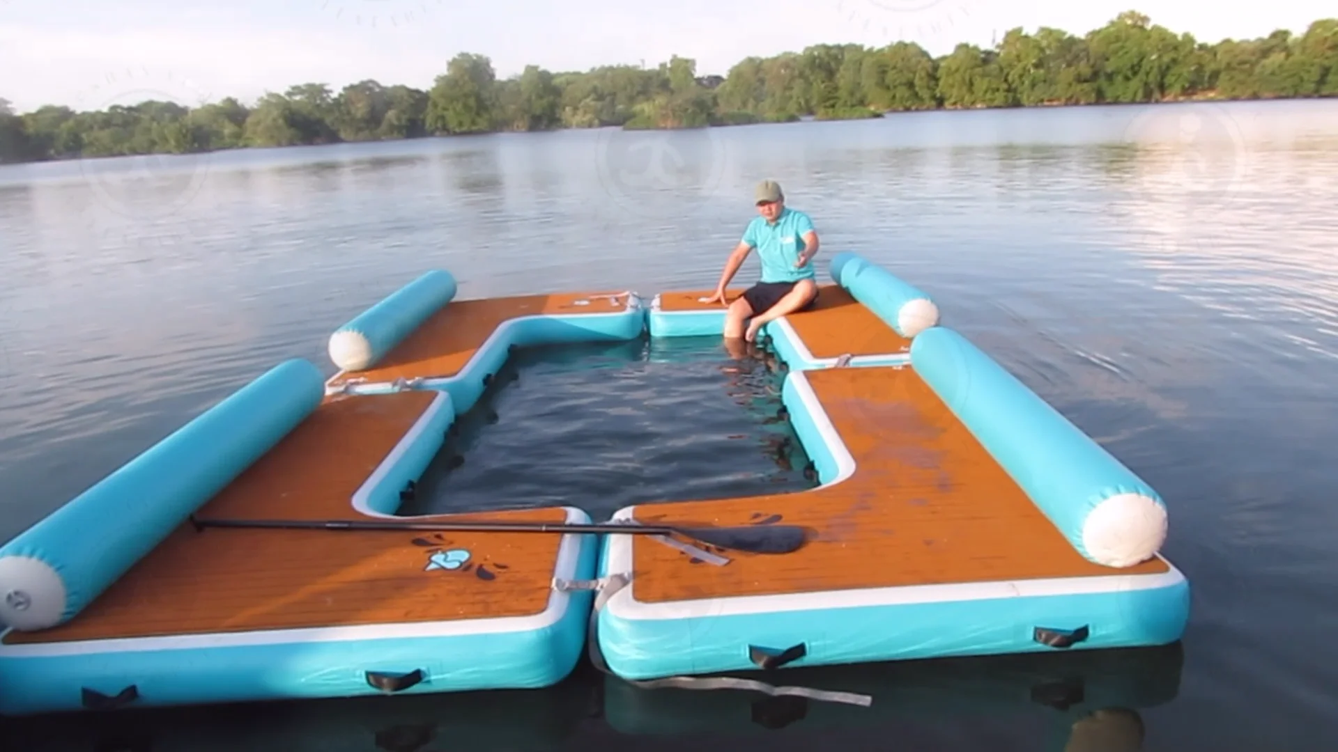 Outdoor Inflatable Swim Island Floating Raft,Inflatable Floating Water ...