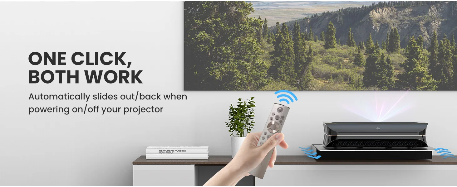 Motorized Slider Tray for Ultra Short Throw Projectors