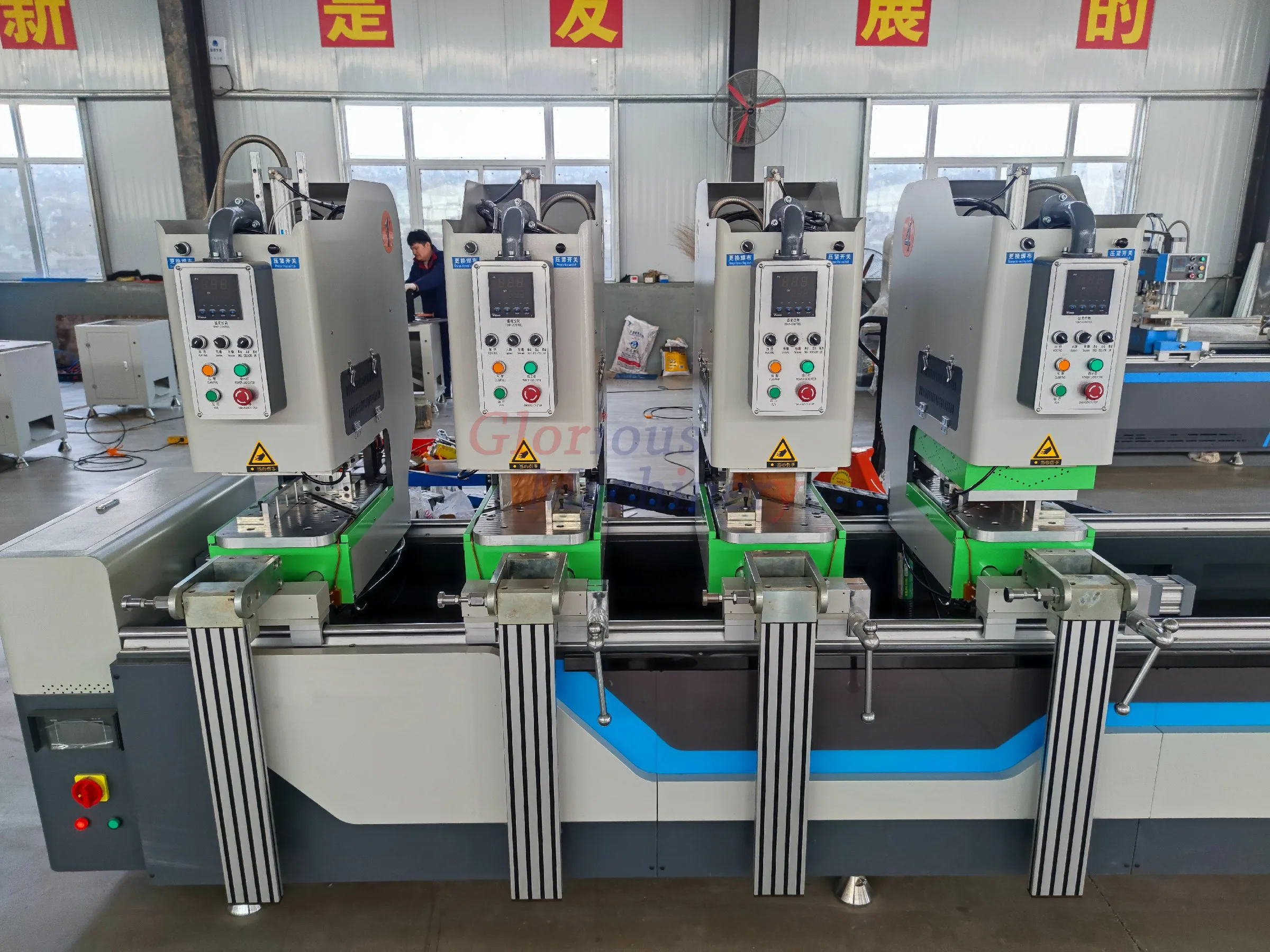 Three Pvc Window Color Profile Head Upvc Two Seamless Welding Machine ...