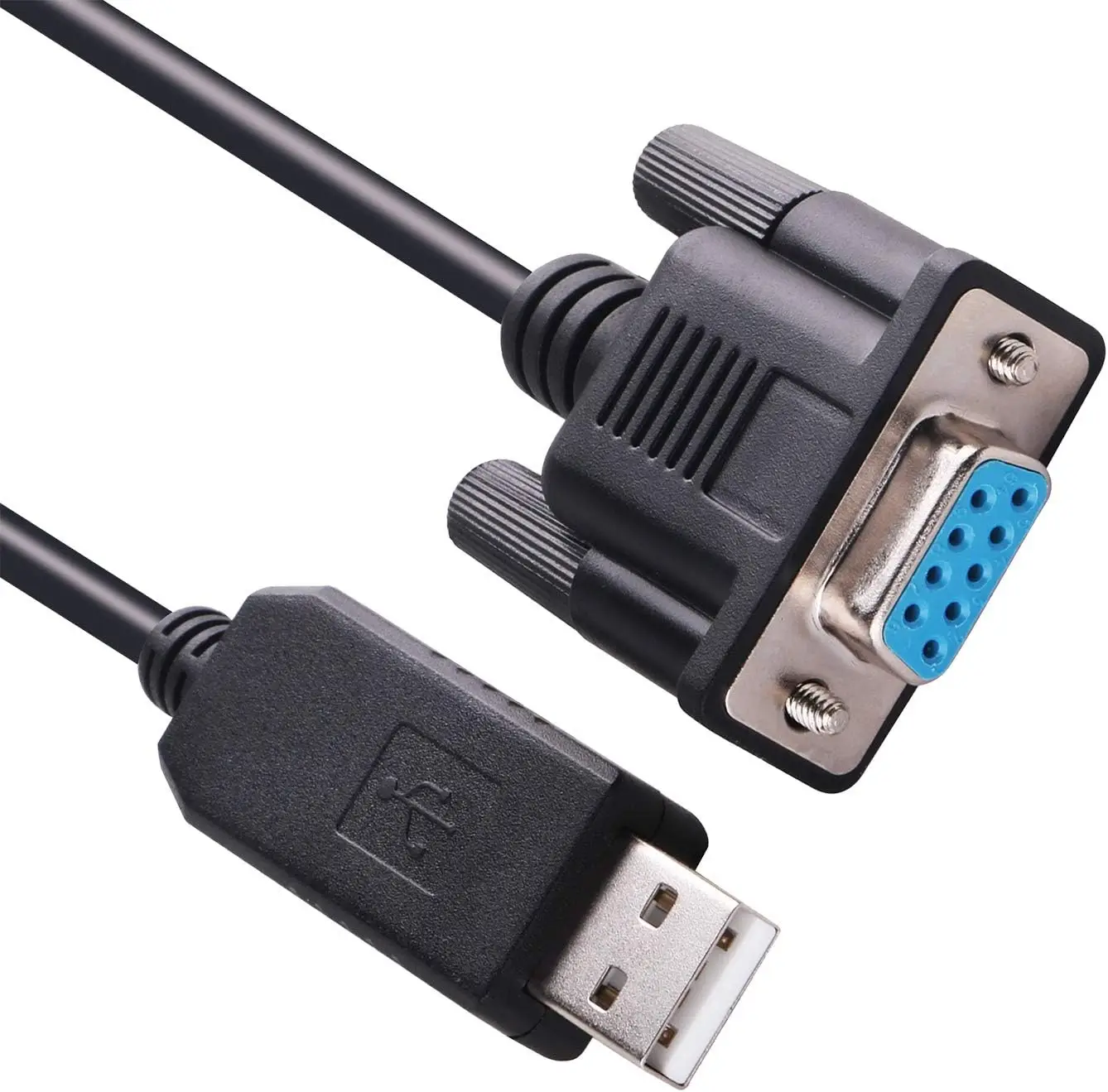 Usb To Rs-232 Db9 Female 9 Pin Null Modem Rollover Serial Adapter Cable ...