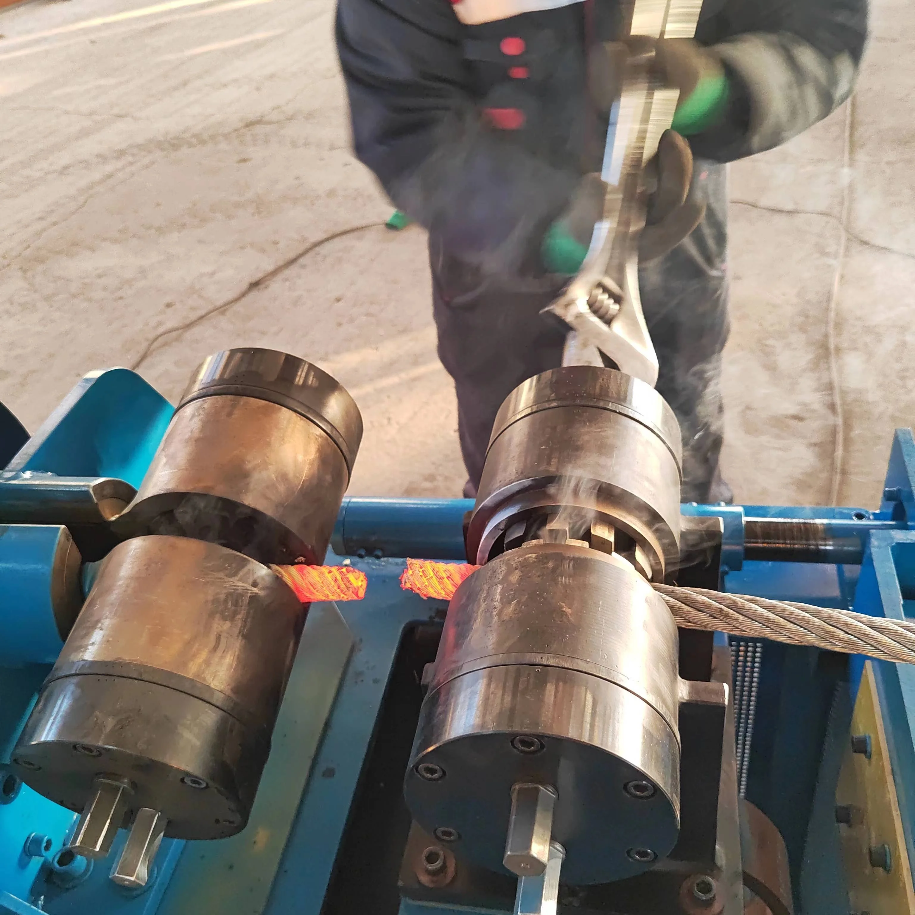 Automatic Steel Wire Rope 22mm 24mm Online Heat Treatment Induction ...