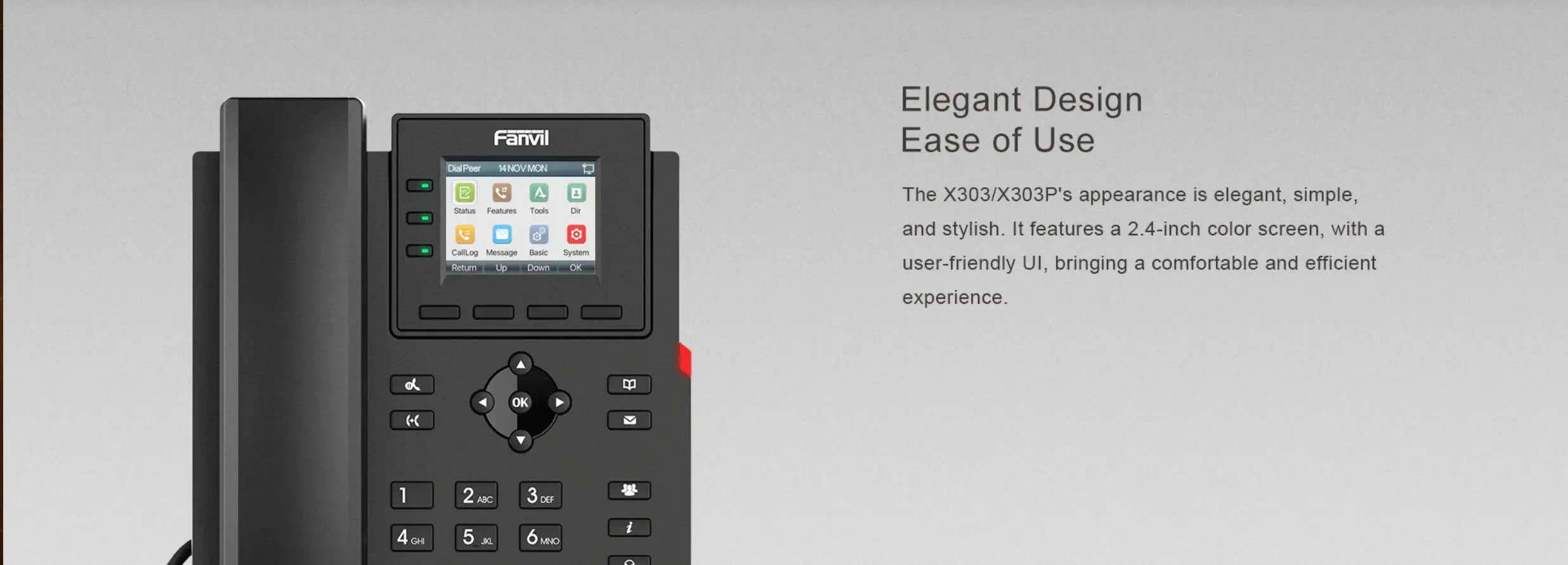 Fanvil X300 Series Business IP Phone X303 X303P Enterprise IP Phone VS ...