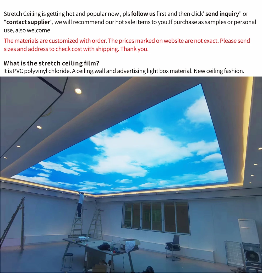 box light led night sky with stars pvc film stretch ceiling led fabric ...