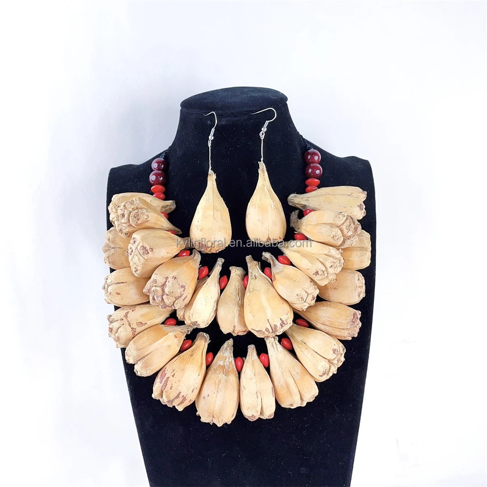 Wholesale Samoa Ula Fala Earrings and Necklace Set for Ladies