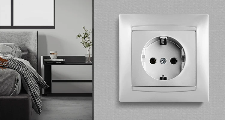 Sirode 9206 Series European Standard Modern White Color Eu 1 Gang ...