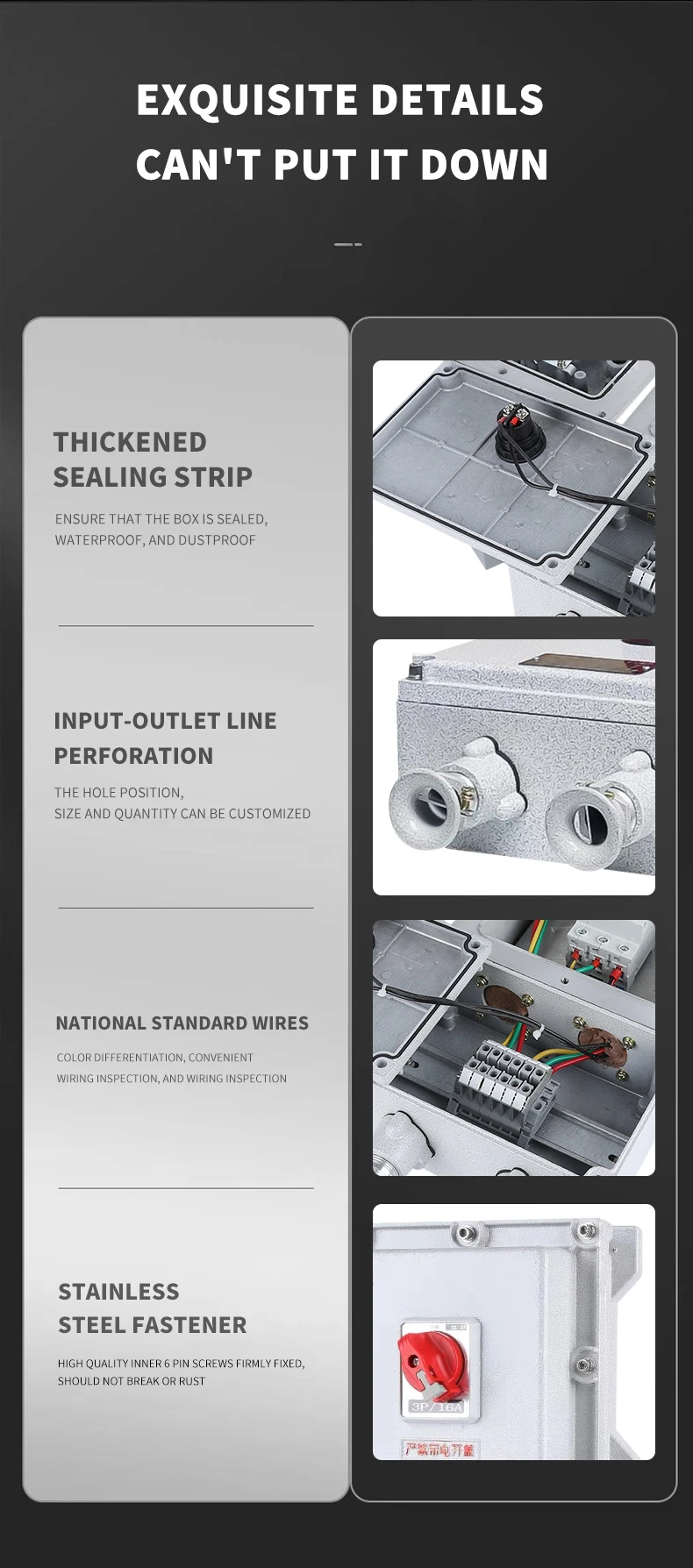 Explosion Proof Circuit Breaker Power Distribution Box Steel Aluminum