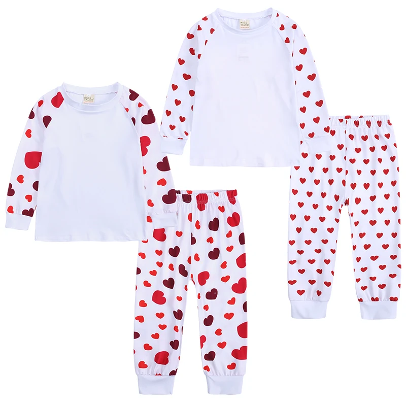 Custom Polyester Sublimation Blanks Kids Pyjamas Personalised Christmas ...
