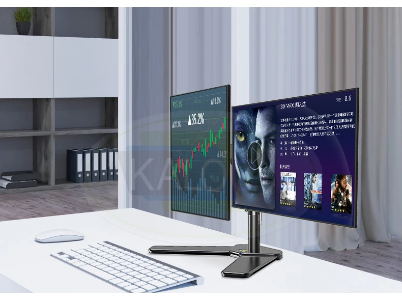 Mount Dual Monitor Holder Computer Flip Up Lcd Monitor Swivel 360 ...