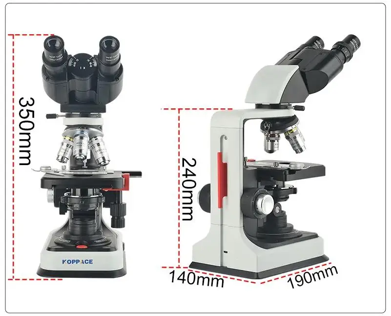 Professional Binocular Biological Compound Microscope with Plan ...