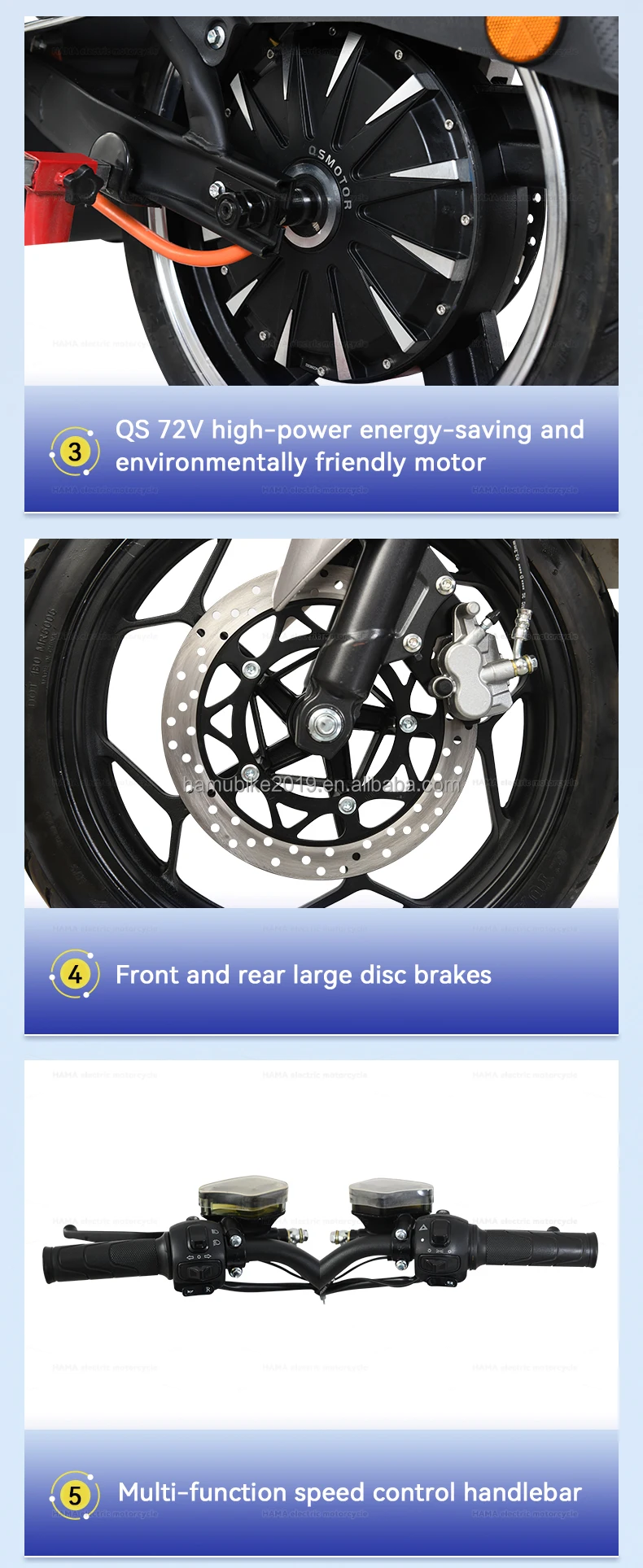 2024 Latest Model Electric Scooter 72v 3000w Electric Motorcycle ...