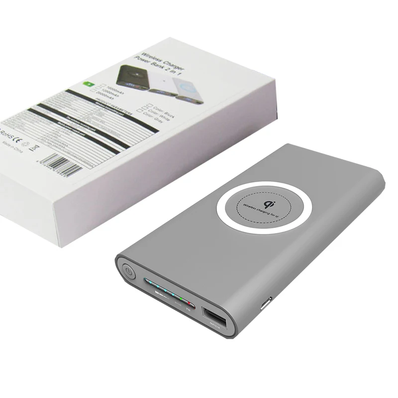 Portable Lithium Battery 10000mah Rohs Slim Wireless Power Banks - Buy ...