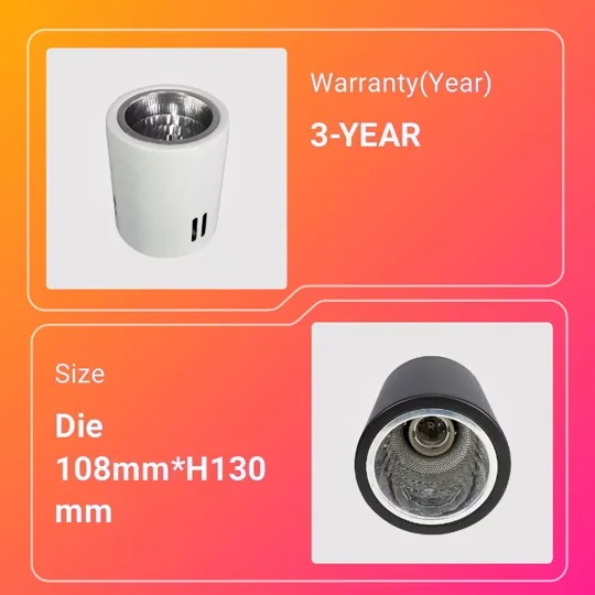 E27 Gx53 Led Square Round Adjustable Surface Mounted Downlights Ceiling ...