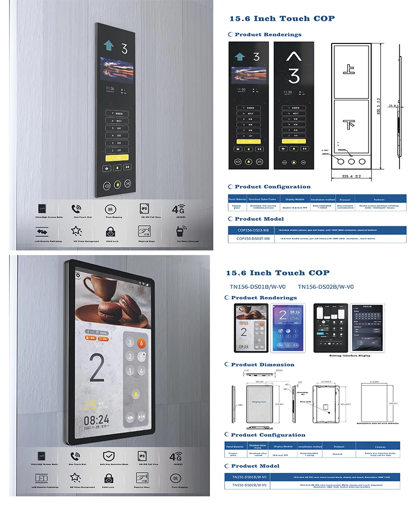Monarch Communication Protocol - 13.3 Inch Elevator Cop Panel