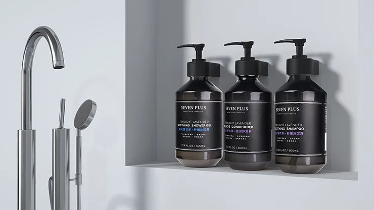 304 Stainless Steel Refillable Neck Locked Wall-mount Triple Bottles ...