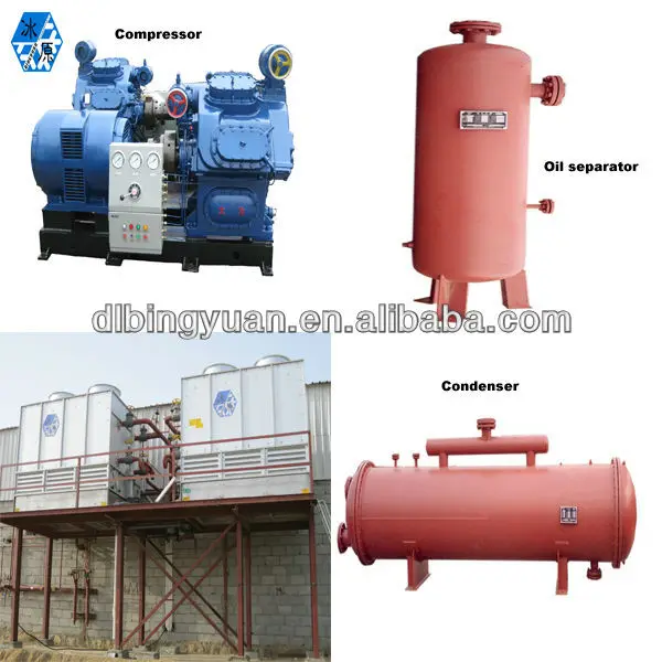 Ammonia Compressor Block Ice Maker 1 Ton per Day - Easy to Operate