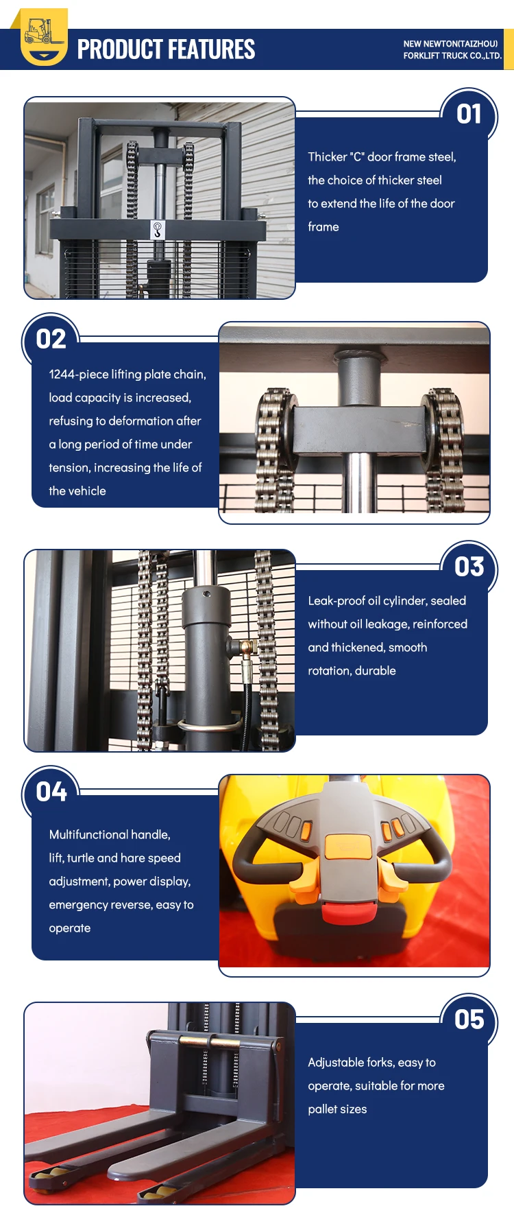 All-terrain Full Electric Pallet Stackers 1ton 1.5ton 2ton Stand Lifter ...