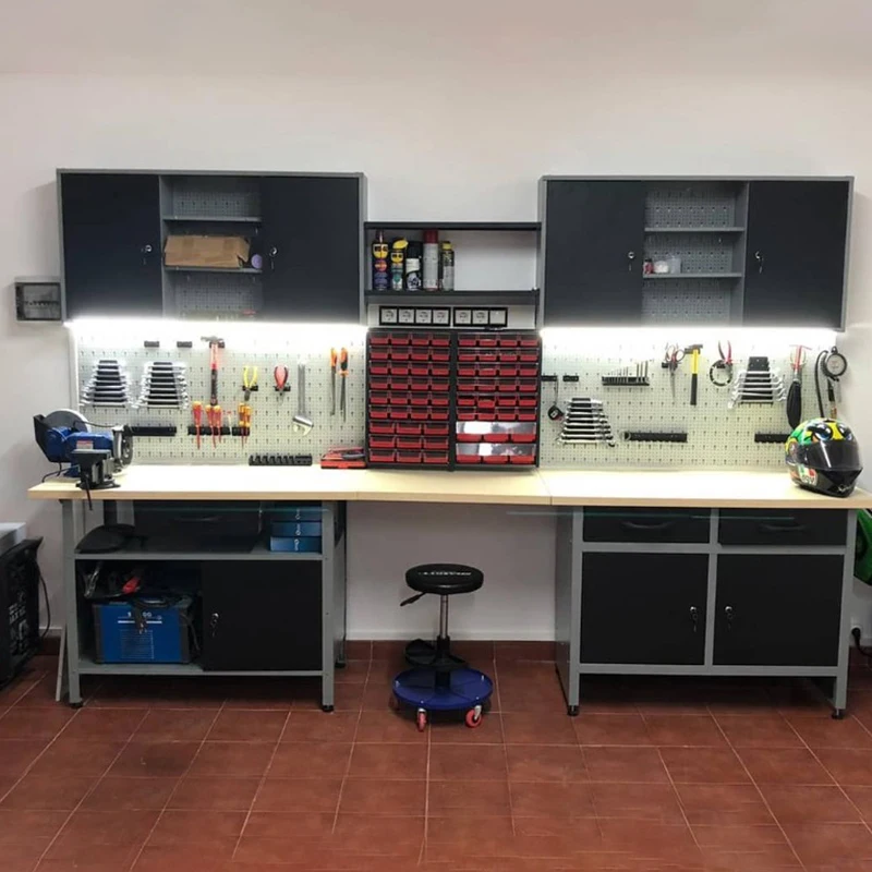 Customize Modular Steel Garage Tool Cabinet Workbench Work Table For ...
