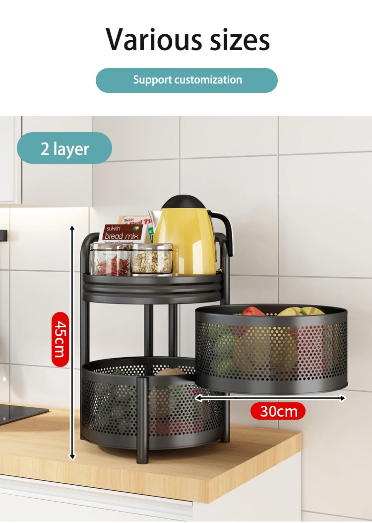 Double Layer Vegetable Storage Rack - Efficient Kitchen Organization