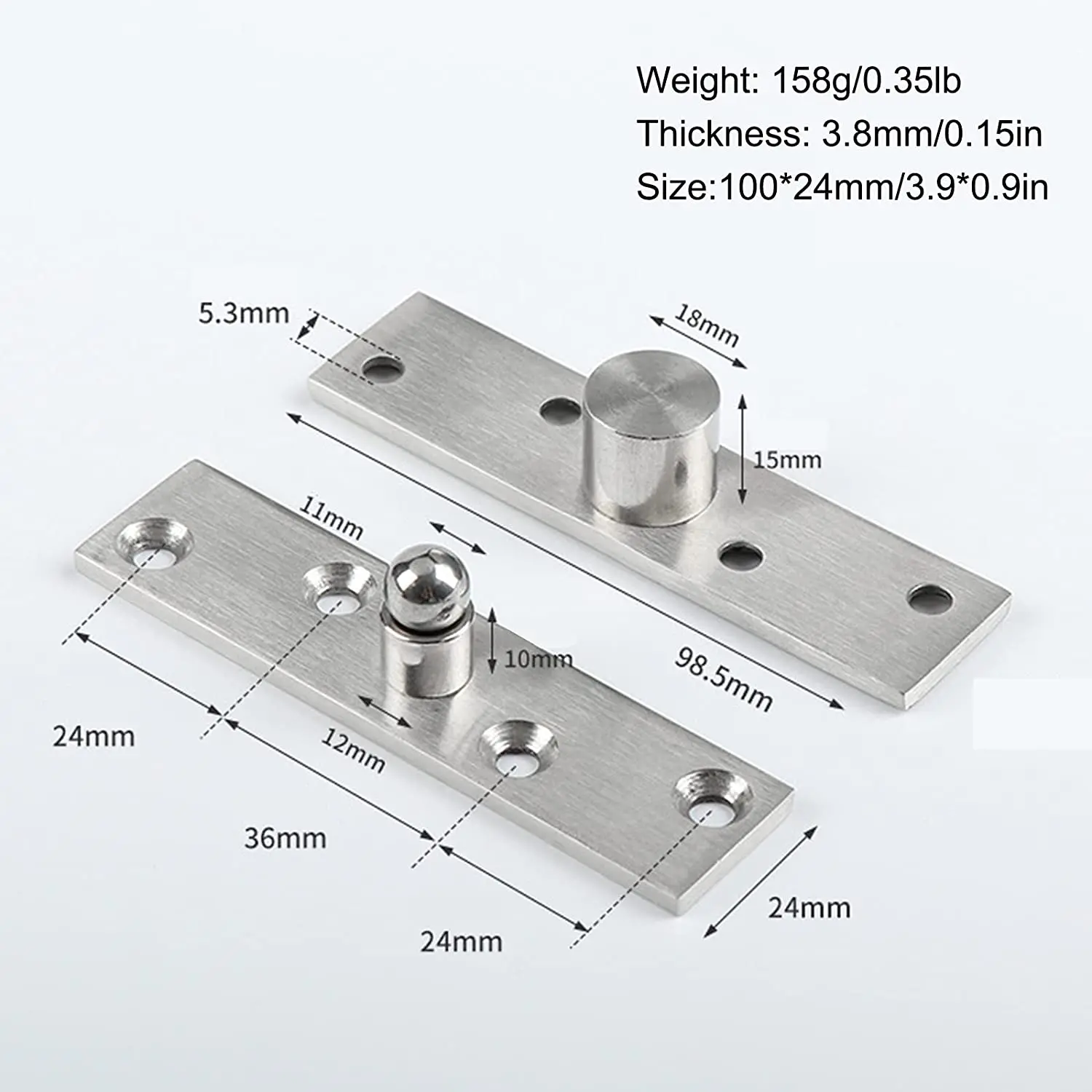 Pivot Hinges - 360 Degree Stainless Steel Concealing Hinges