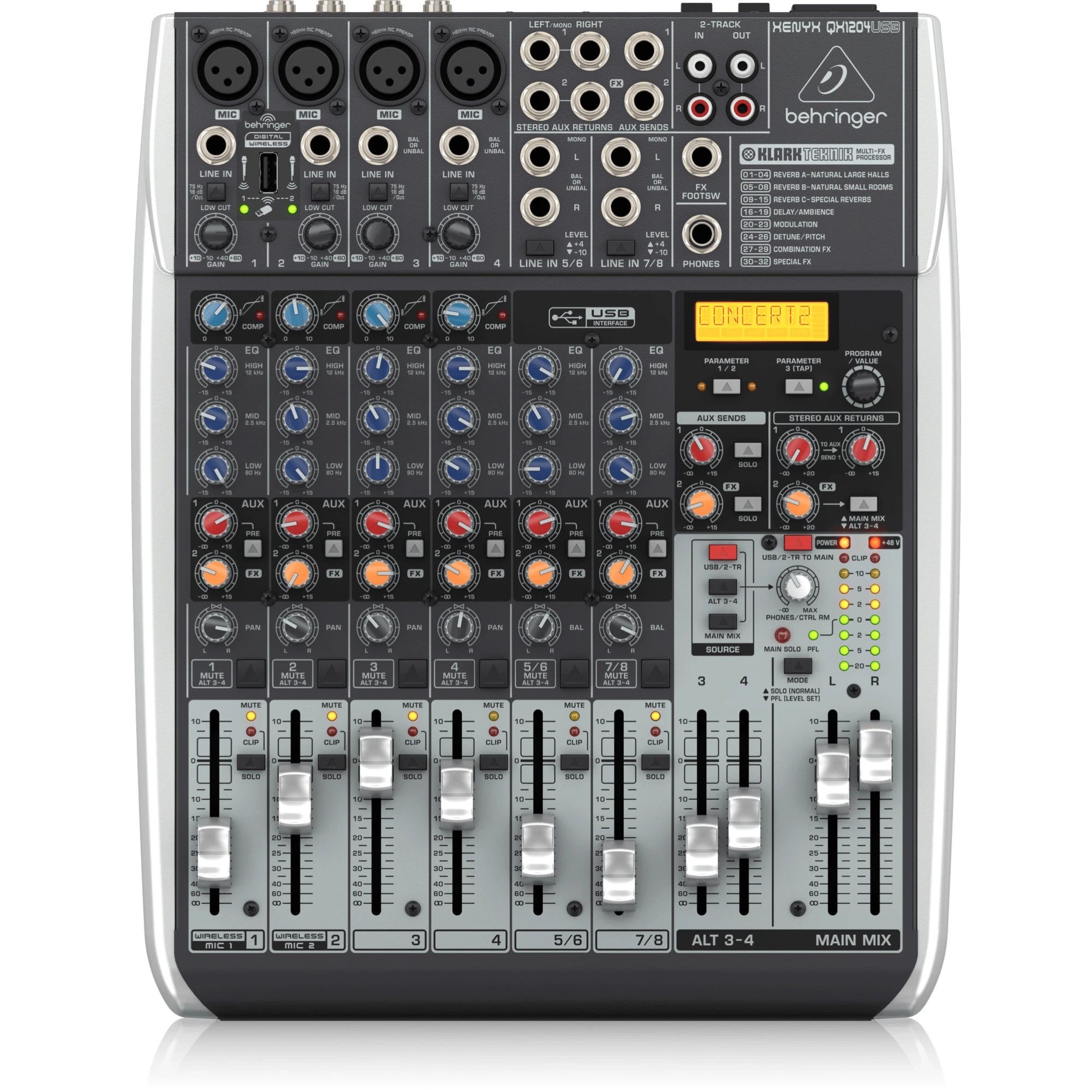 Behringer Qx1204usb 8-channel Professional Digital Mixer Console Stage ...