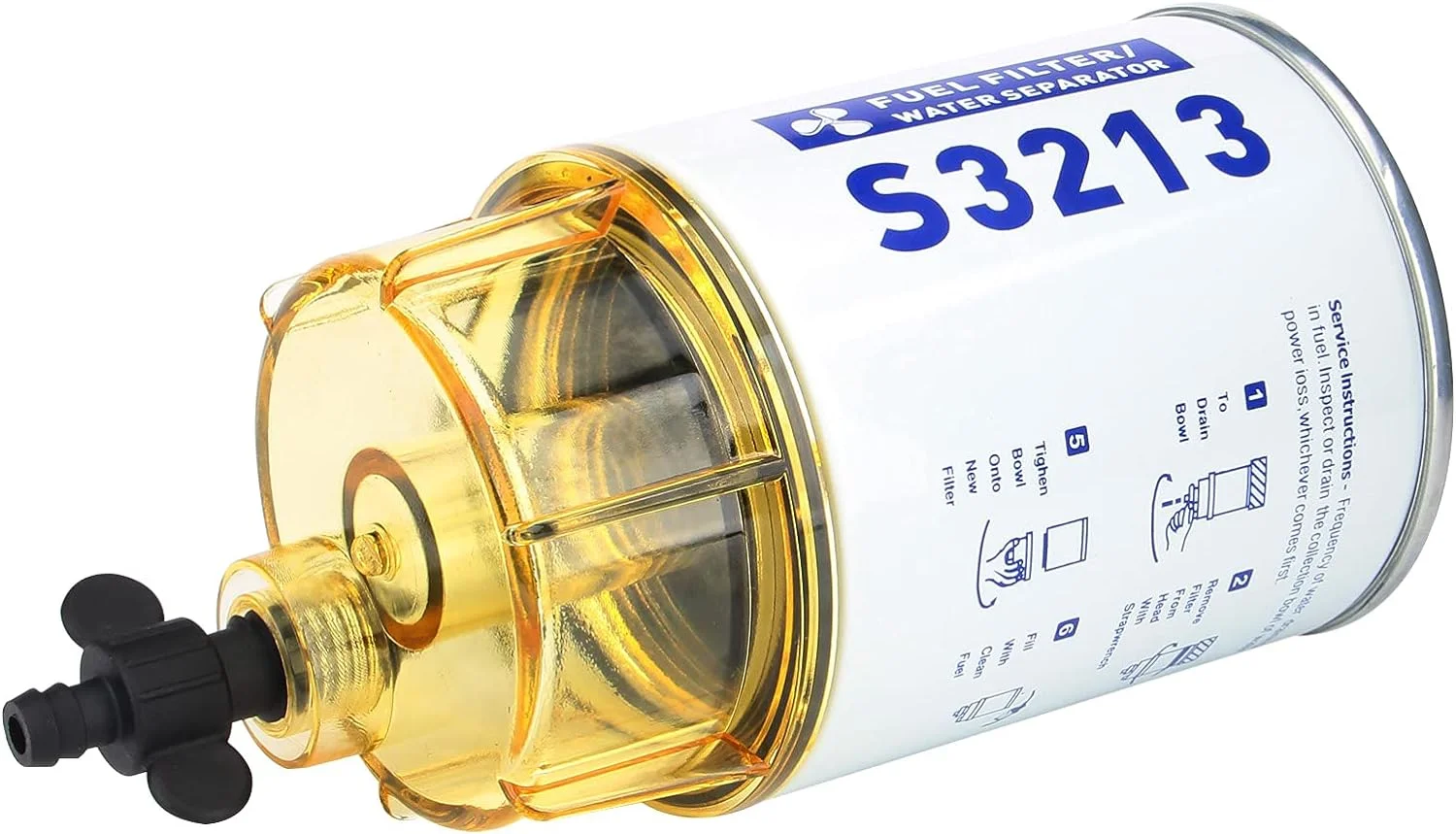 S3213 Fuel Filter Marine Fuel Water Separator With Clear Bowl ...