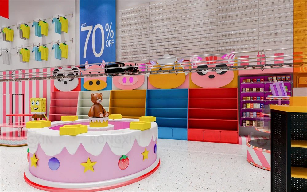 Customized Colorful Candy Retail Display Shops Rack Candy Shop ...
