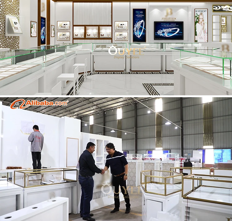 Ouyee Custom Gold Shop Interior Design - Jewelry Showcase