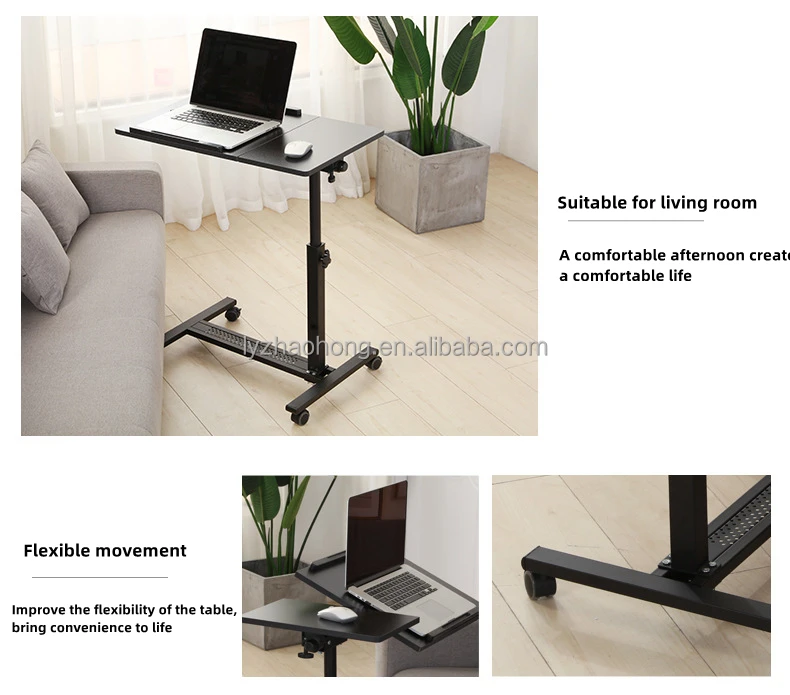Movable Lifting Computer Table Student Dormitory Simple Lazy Rotating ...