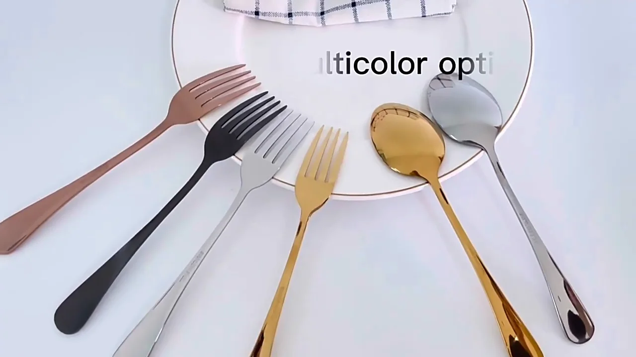 Luxury Flatware Set Royal Gold Silverware 24pcs Cutlery Set Restaurant ...