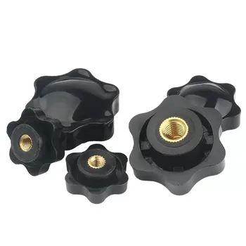 M5 M6 M8 M10 Black Plastic Pentagram Head Star Thumb Nuts Hand Grip ...