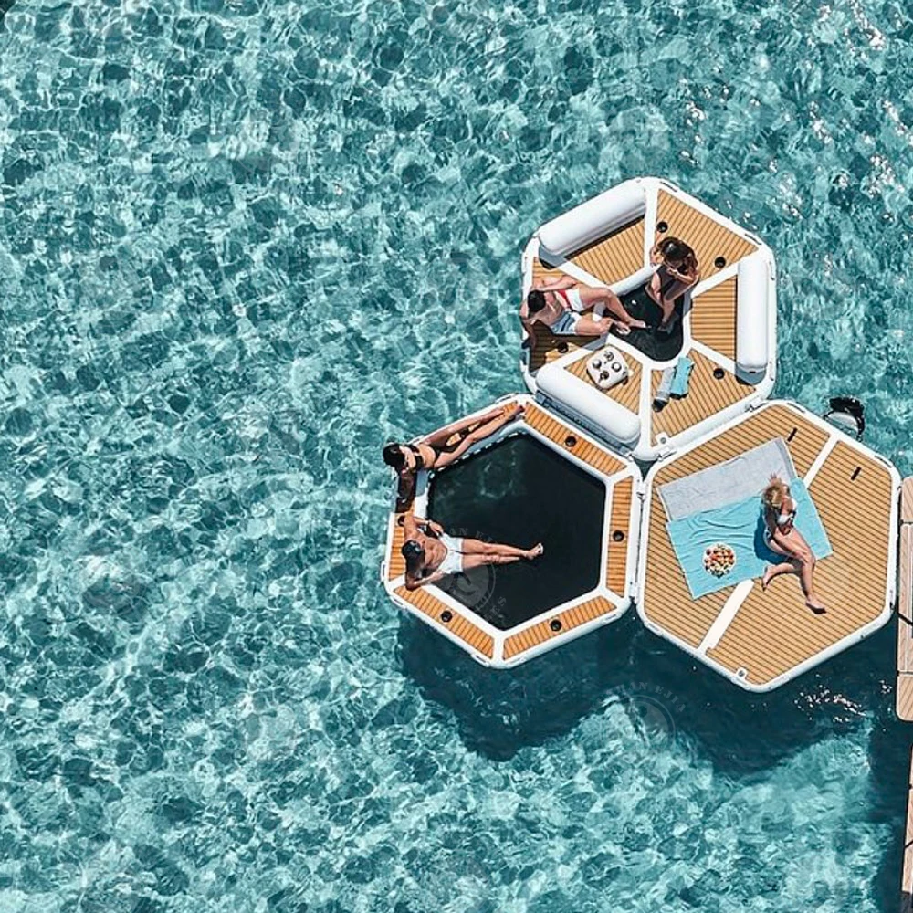 2024 Ejia Summer Hexagon Shaped Inflatable Leisure Platforms Water ...