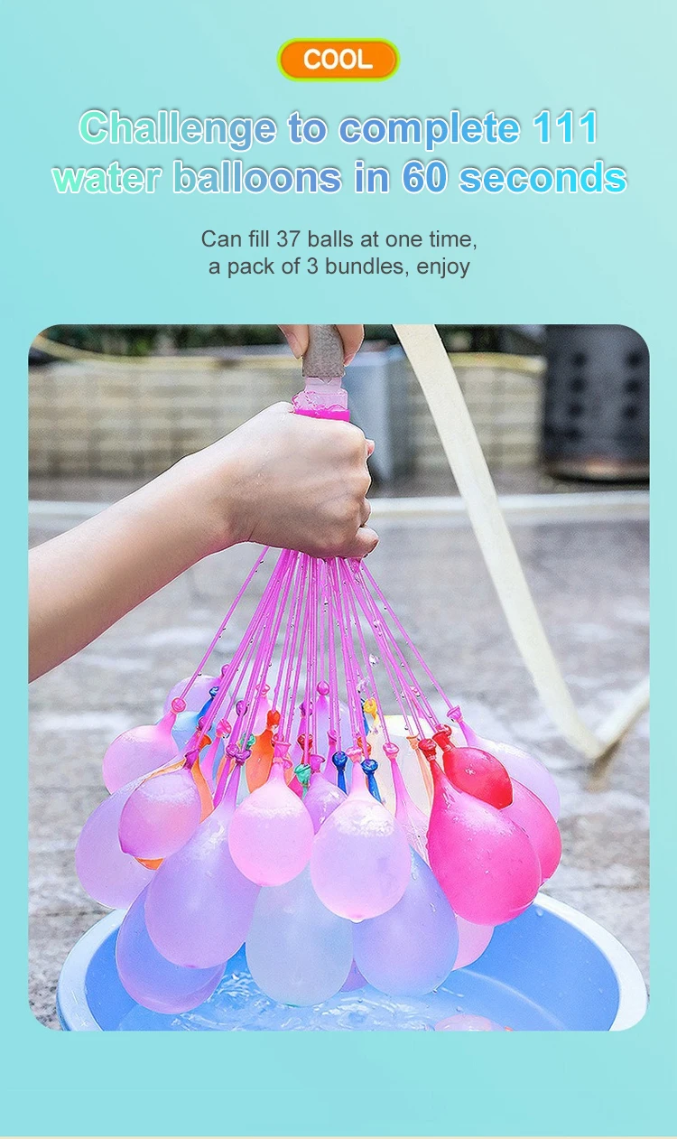 Self Sealing Water Balloons Bunch Quick Rapid Fill Magic Water Balloon ...