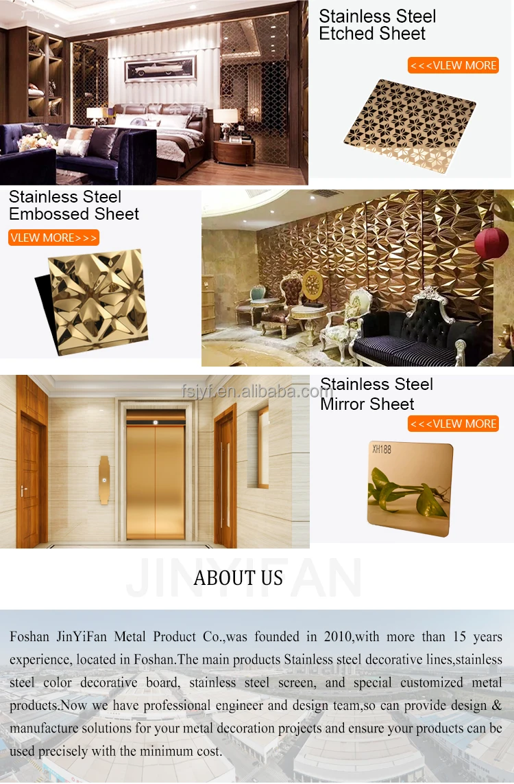 CL016 Wall Decor - 3D Embossing Water Ripple Stainless Steel