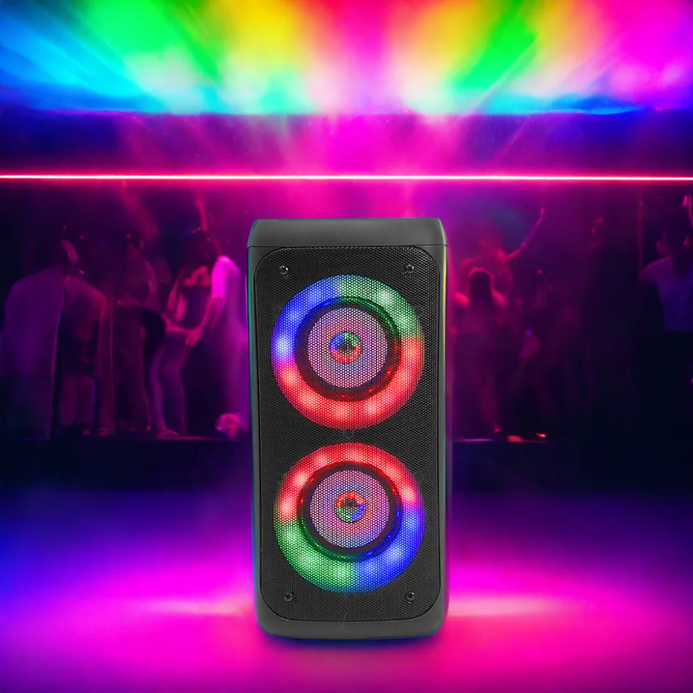 Partybox Speaker Bt Caixa Som Com Led Equipo De Sonido Porttil Boombox ...