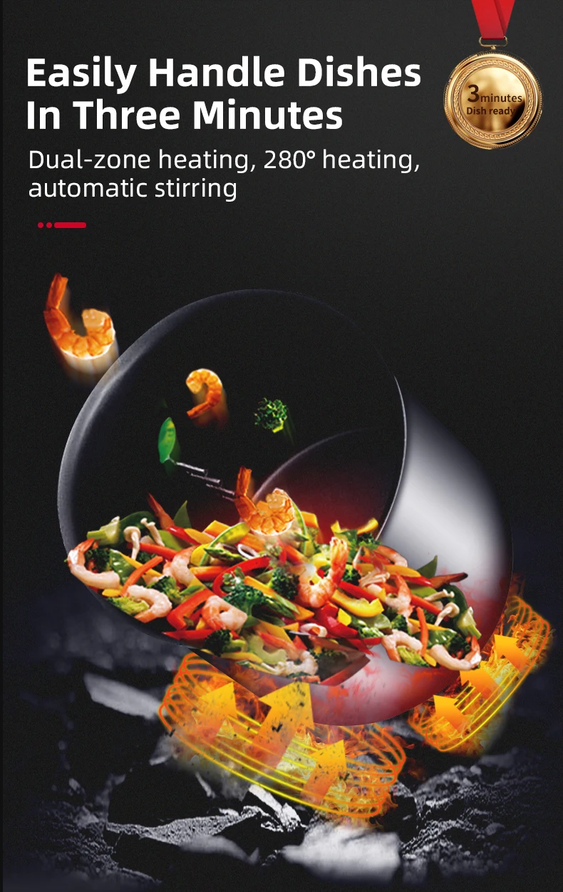 In-smart Cheap Commercial Automatic Cooking Machine Semi Gas Wok Rotary ...