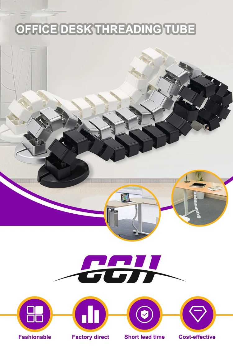 Coiled Tube Sleeve Cable Organizer for Office Management
