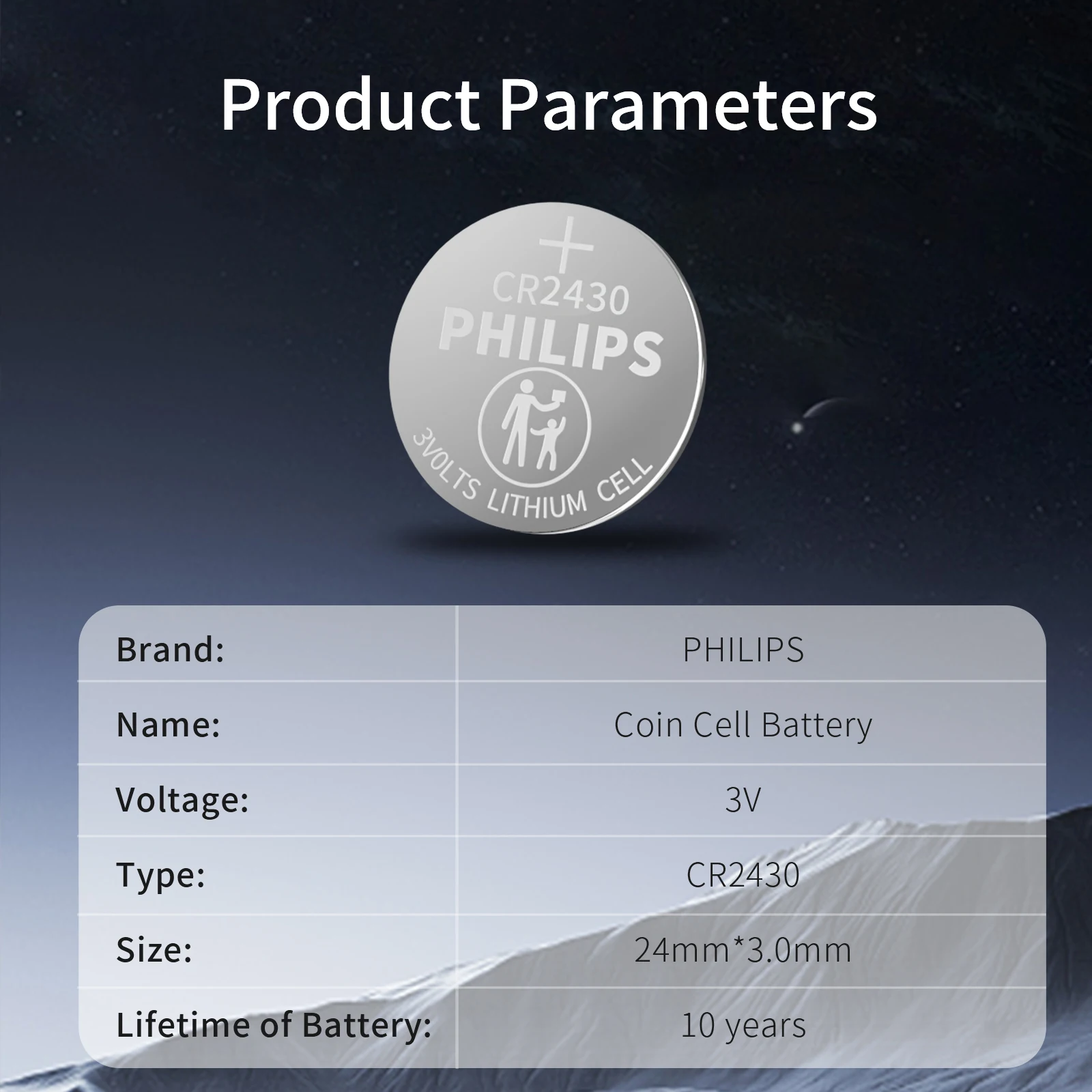 For Philips High Capacity CR2430 2450 2016 2025 2032 3V Primary Lithium ...