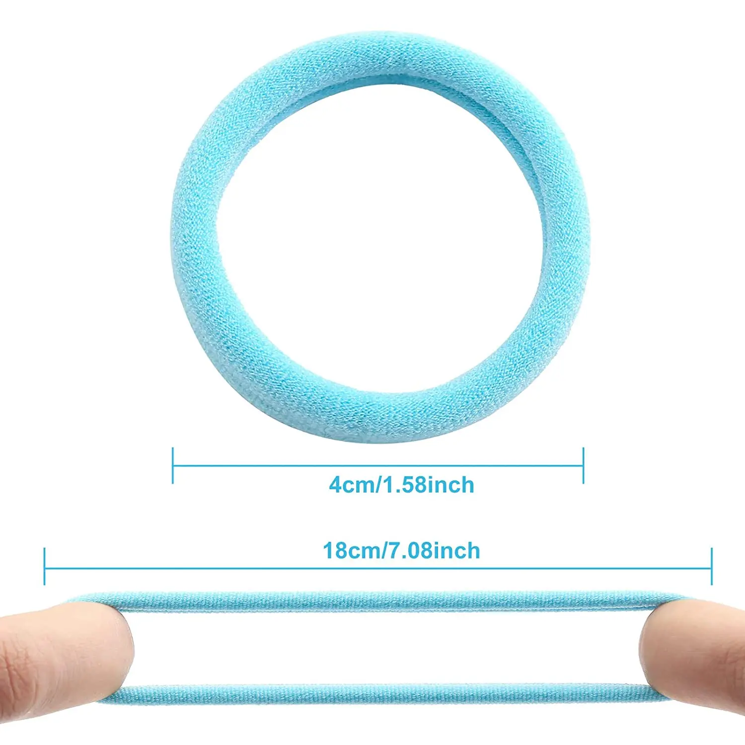 Spring Colors Thick Seamless Spring Hair Ties Ponytail Holders Hair ...