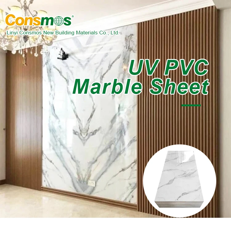 Luxury Pvc Uv Panel Wall Boards 3d Uv Marble Sheet For Wall Decoration - Buy High Gloss Eco ...