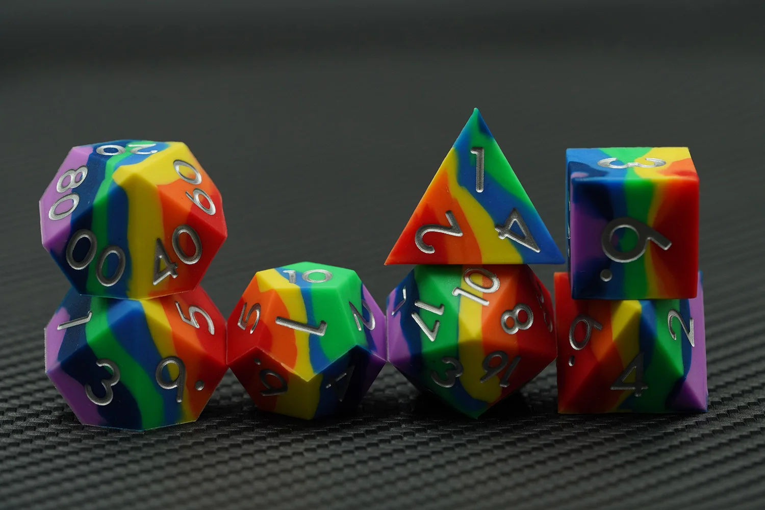 Polyhedral Silicone Dnd Dice Set - Customized Color & Packing